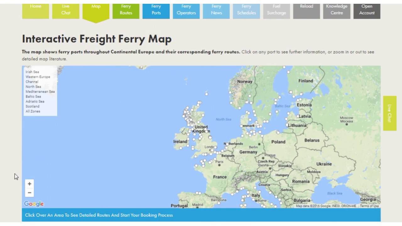 Freightlink - How to book a ferry with our interactive port map - YouTube