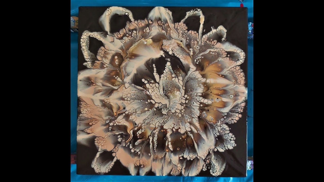 A dip technique - gold on brown background 72 - YouTube