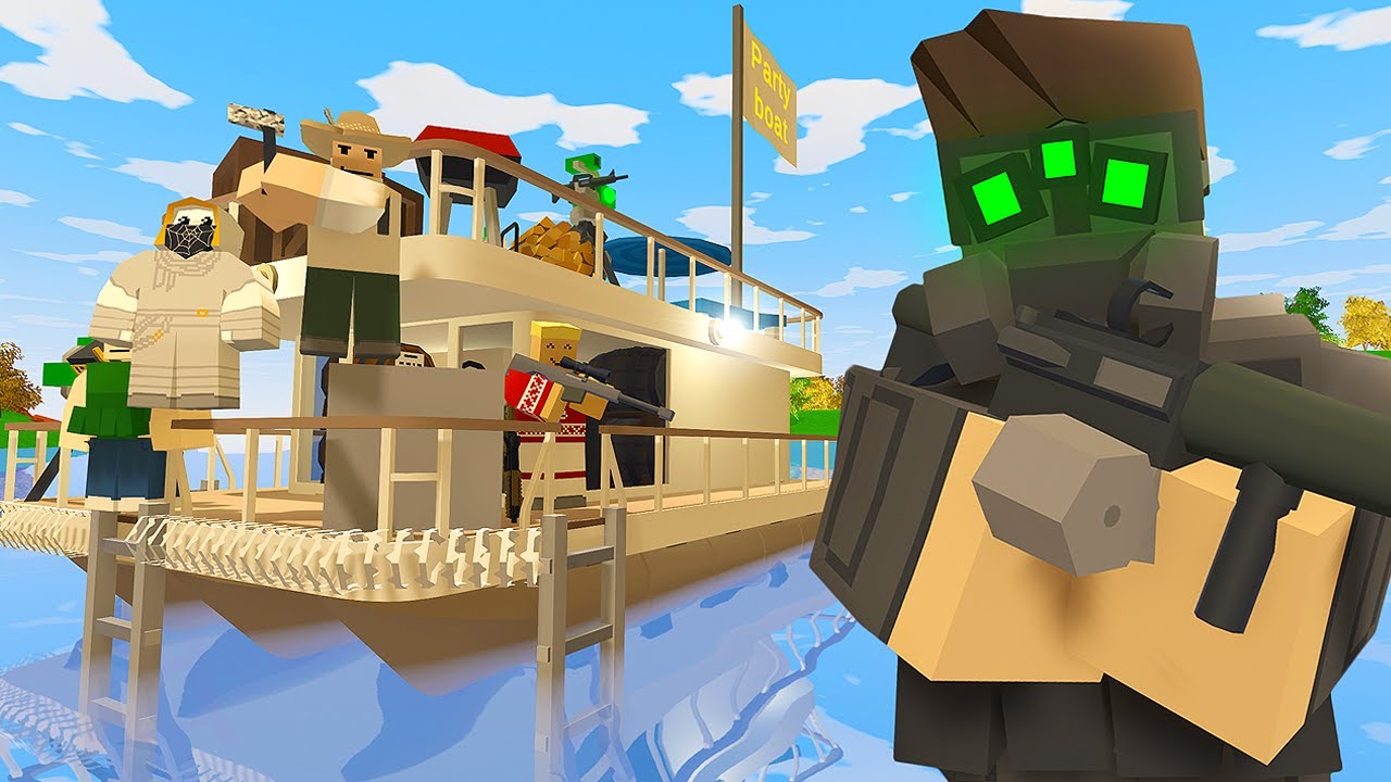 Building a SECRET War Boat - Unturned Gameplay - YouTube