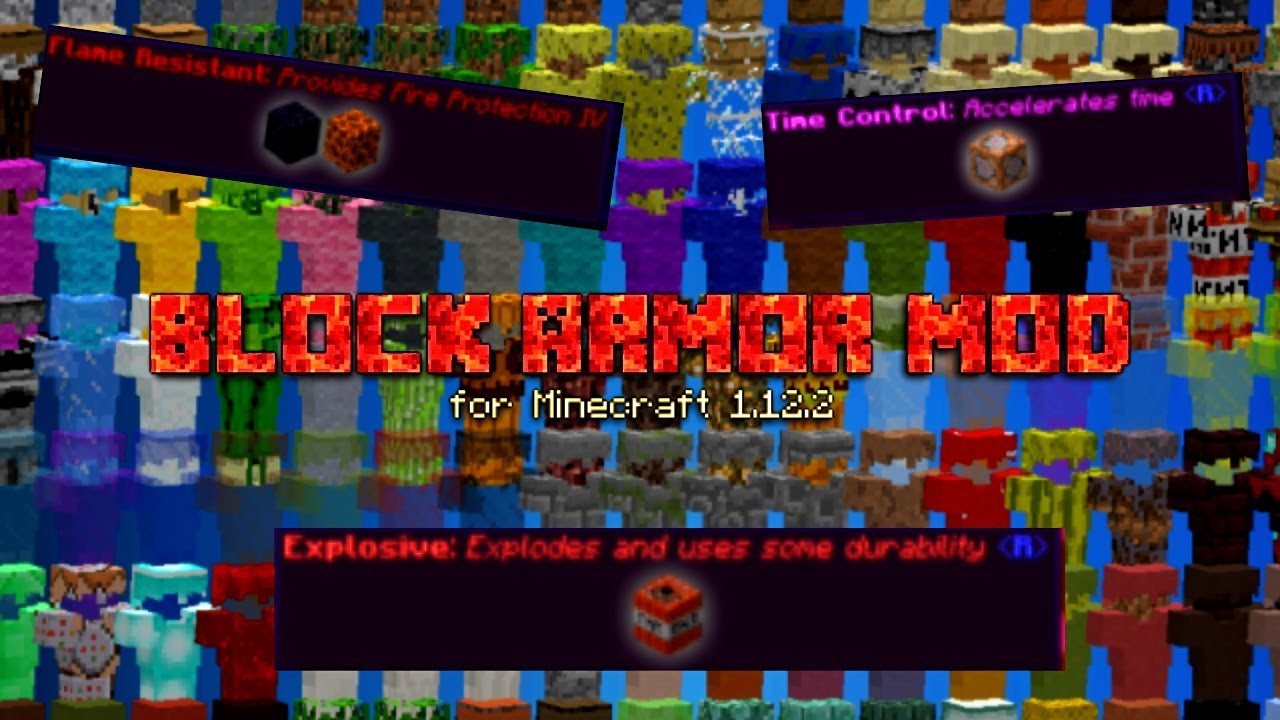 Exploring and Testing the Cool Block Armor Minecraft Mod! - YouTube
