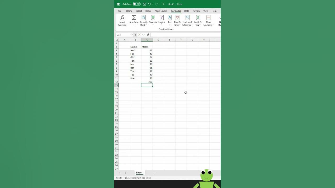 Shortcut To Sum Quickly Shorts Exceltutorial Excel Tips Youtube