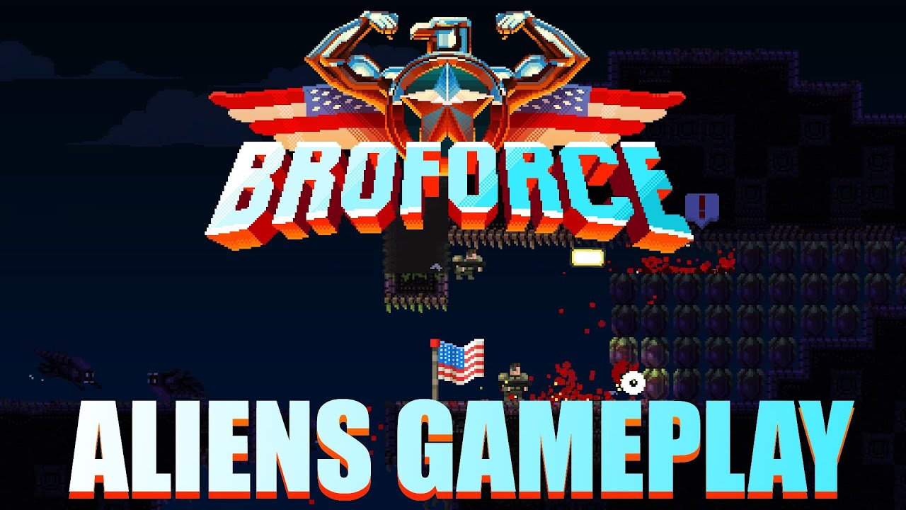 BROFORCE ALIENS CO-OP GAMEPLAY - YouTube
