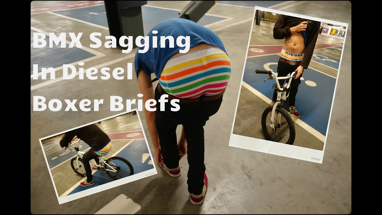 Riding a BMX, Sagging Diesel Boxer Briefs - YouTube
