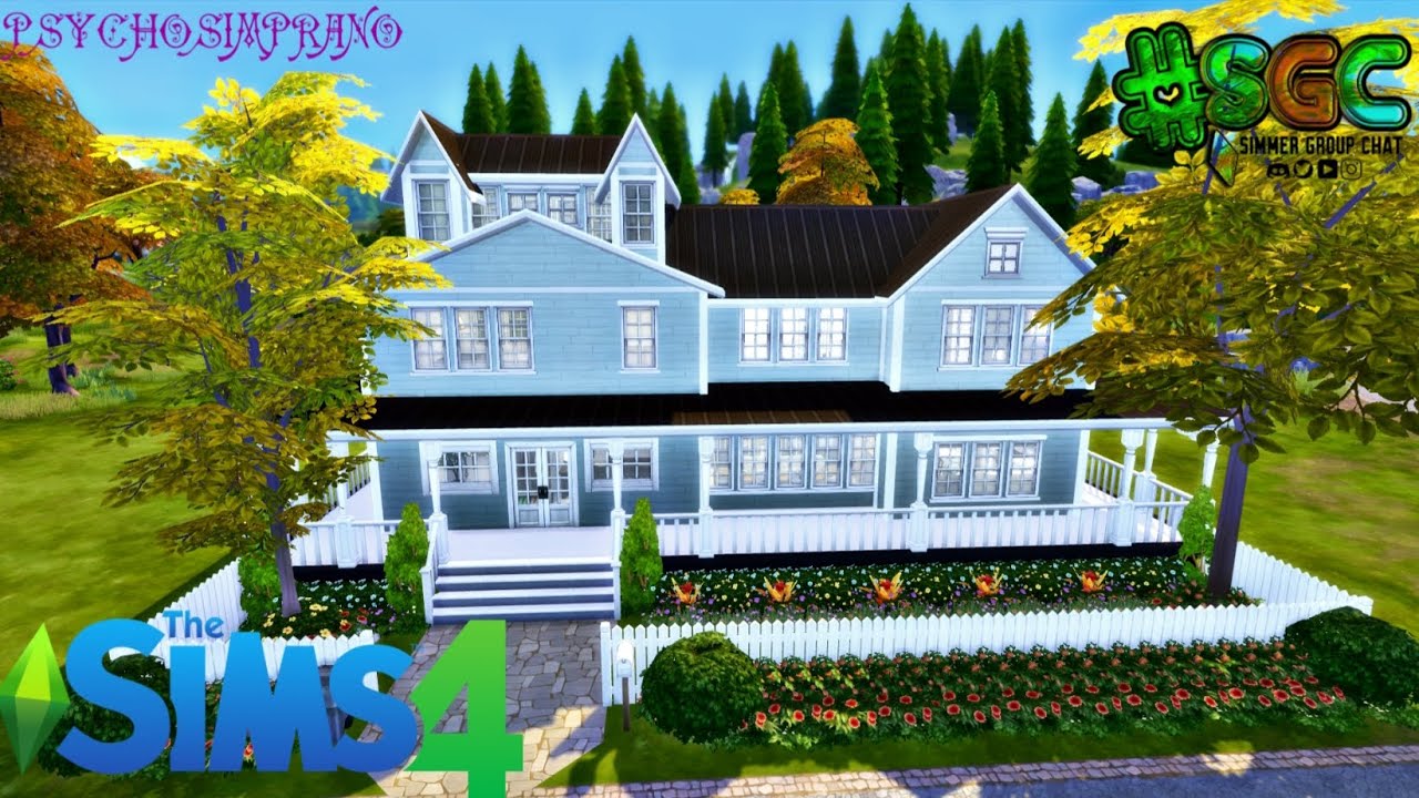 Small Family Farmhouse [The Sims 4] [Speed Build] [No CC] - YouTube
