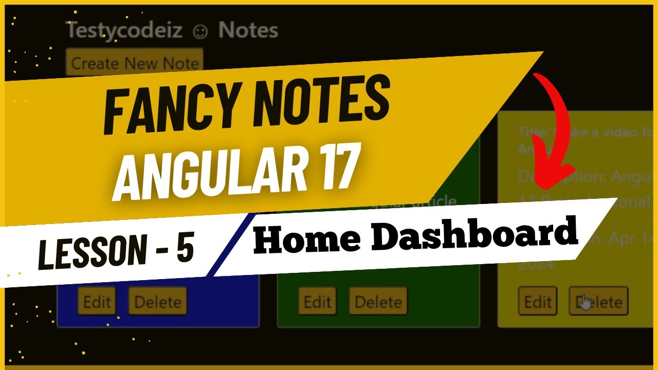 Angular 17 fancy notes application from scratch | Dashboard data in ...