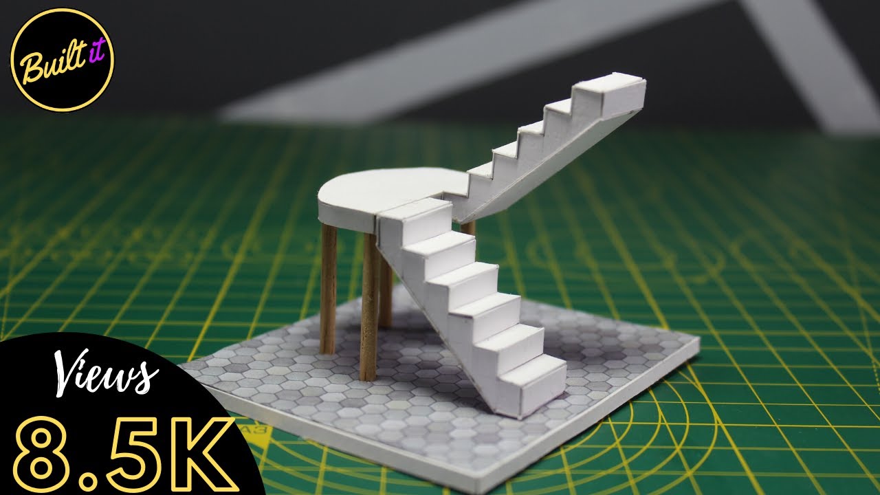 how to make U - SHAPED staircase | Built IT | Miniature - YouTube