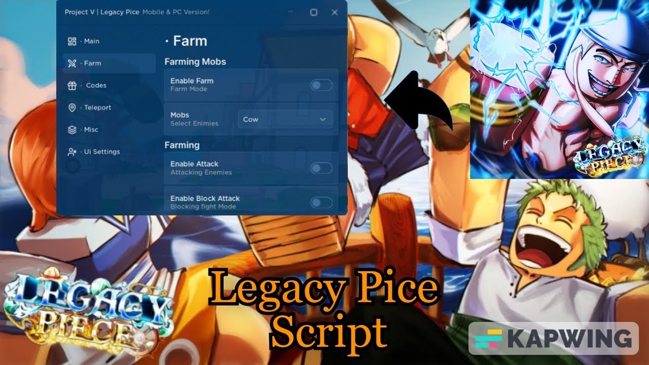 Legacy Pice Script | Auto Farm & More | Project V - YouTube