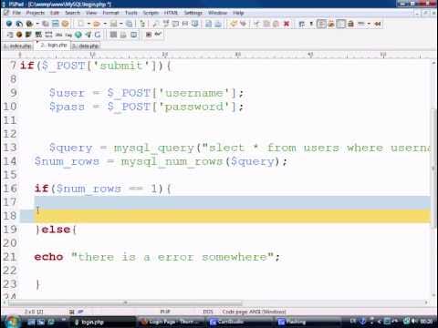 MySQL Tutorial 4 - Login Page Example - YouTube