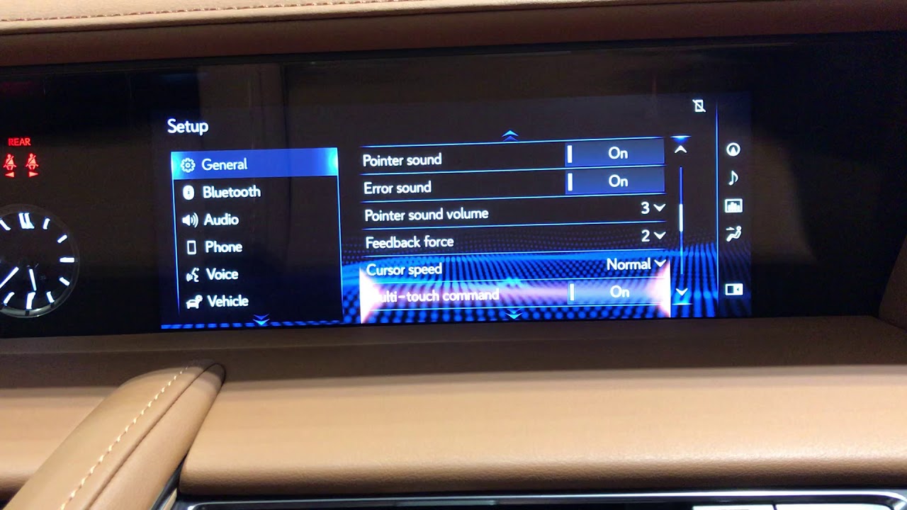 Lexus LC500 / Lc500h Adjusting the trackpad - YouTube