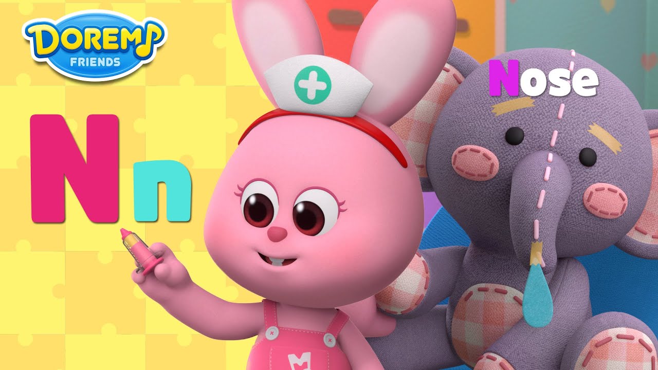 Doremi Friends Alphabet Song | N song | Phonics Song for Kids | Nose ...