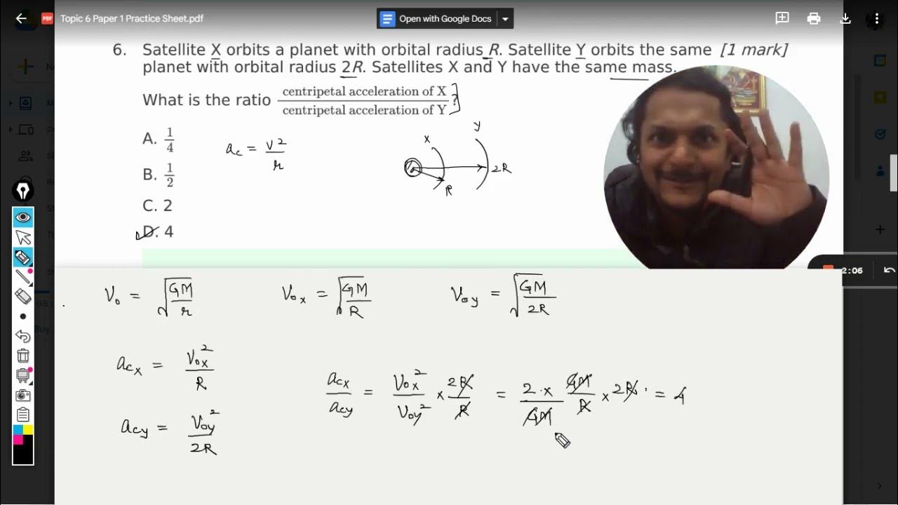 Satellite X orbits a planet with orbital radius R. Satellite Y orbits the sameplanet with - YouTube