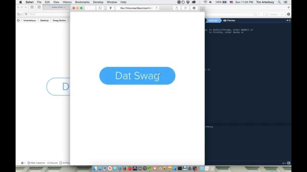 HTML & CSS Link Button Swag - YouTube