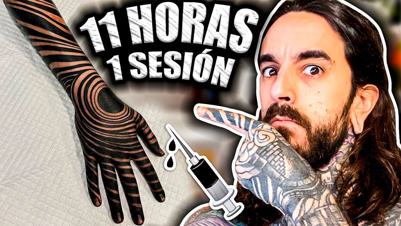 SE TATUÓ la MANO en 11 HORAS con JOTA y ASÍ SE VE 🤯 (Puro Blackwork ...