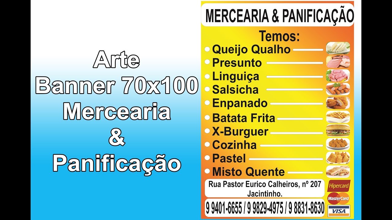 Montagem Banner 70x100 | Mercearia & Panificação | Ls Fotografias ...