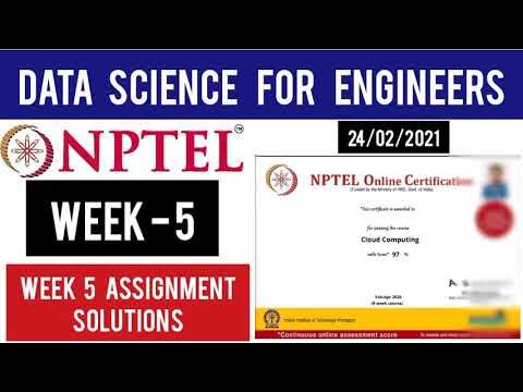 Nptel Data Science for Engineers Week 5 Answers | Data Science for Engineers Nptel Assignment 5 ...