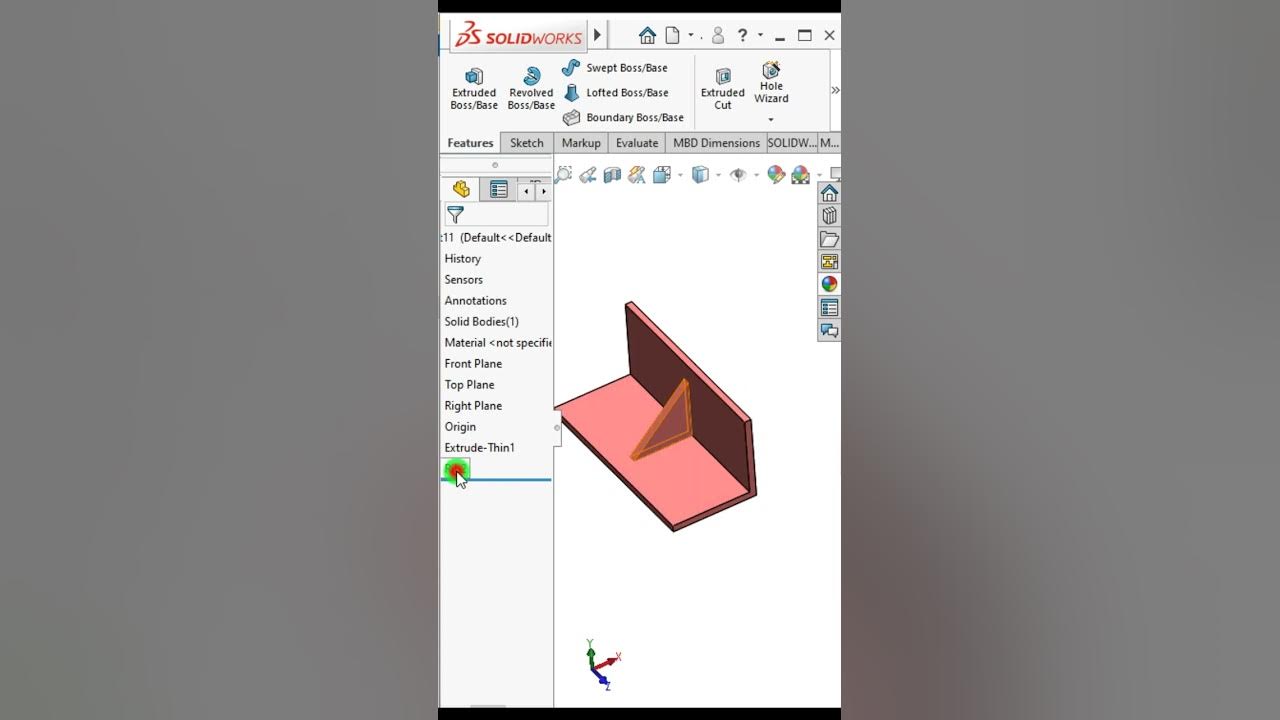 How to use solidworks rib feature? - YouTube