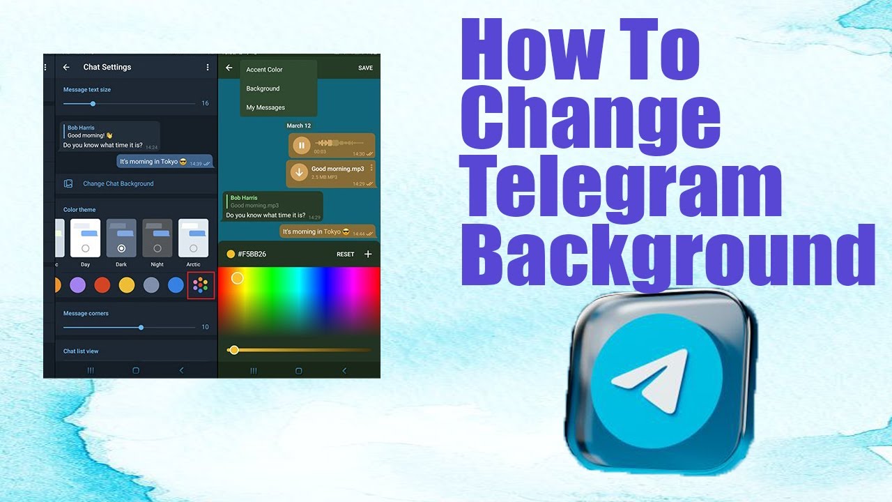 How to change Telegram background - YouTube