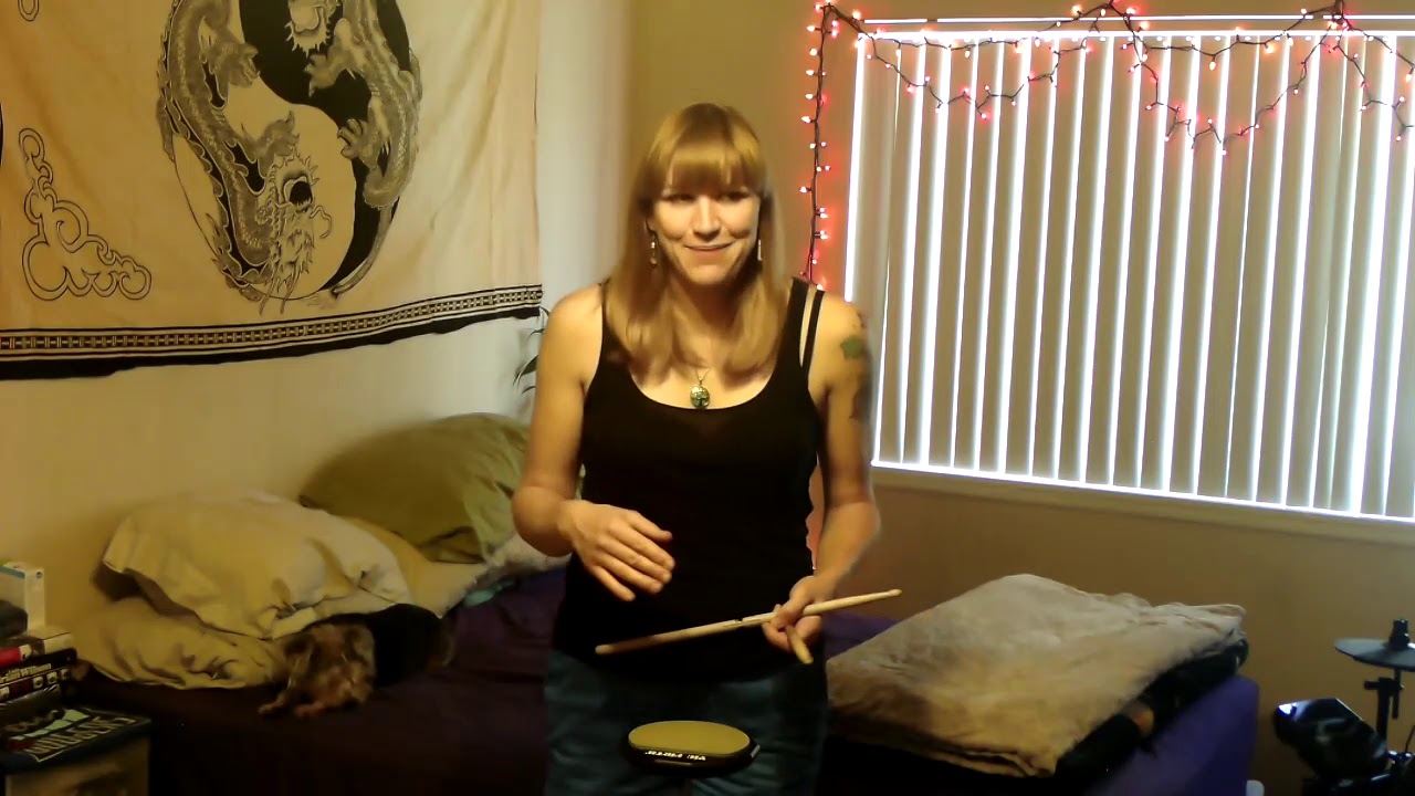 Mindee's mini drum lessons - #14 flam exercise in 5/4 - YouTube