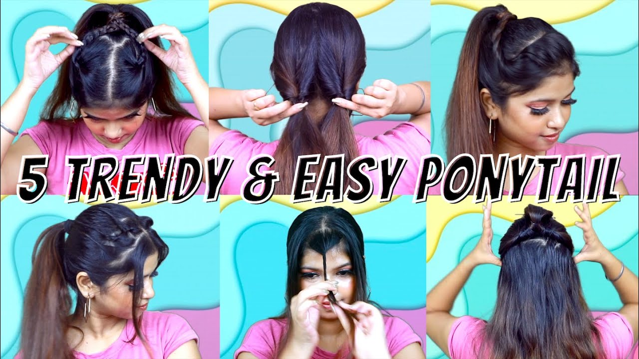 5 New Trendy & Easy Ponytail Hairstyles for Beginners | Everyday ...