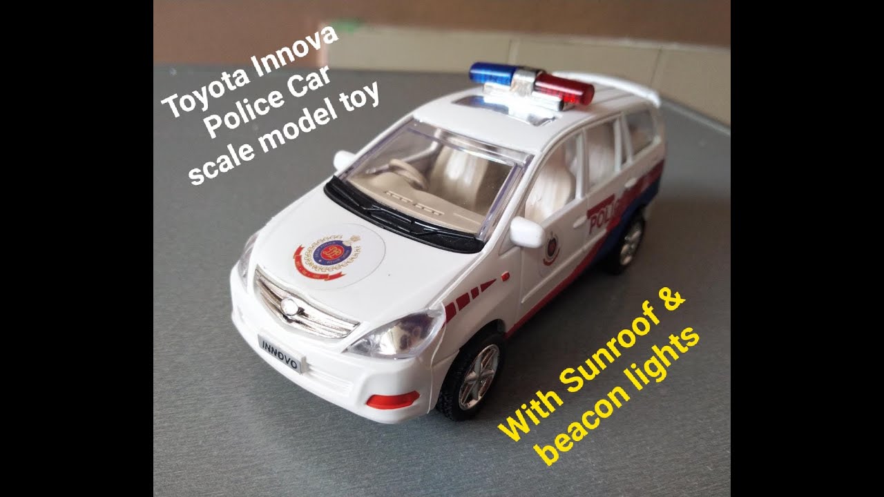 Toyota Innova | Police Car toy scale Model | Unboxing and Review | with ...
