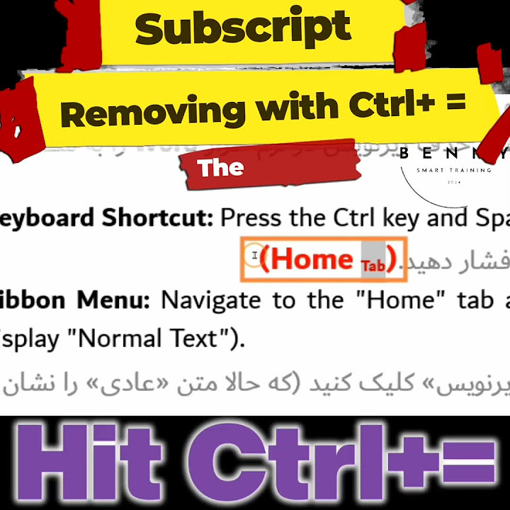 How to Removing Subscript with Shortcut in MS Word - YouTube