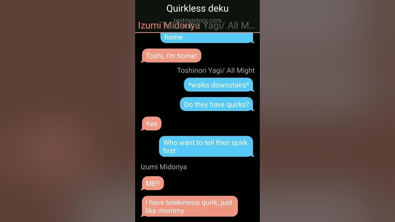 Op Quirkless Deku Texting Story - YouTube