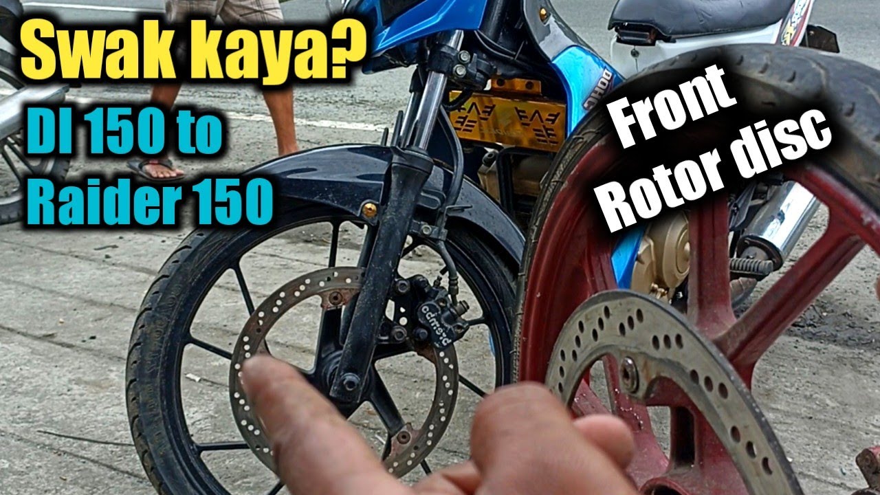 Suzuki Raider 150 ,FRONT ROTOR DISC swak ba sa Rusi dl 150 ? - YouTube