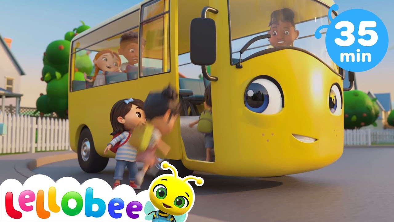 10 Little Buses | Boo Boo Kids Nursery Rhymes & Kids Songs | Lellobee ...
