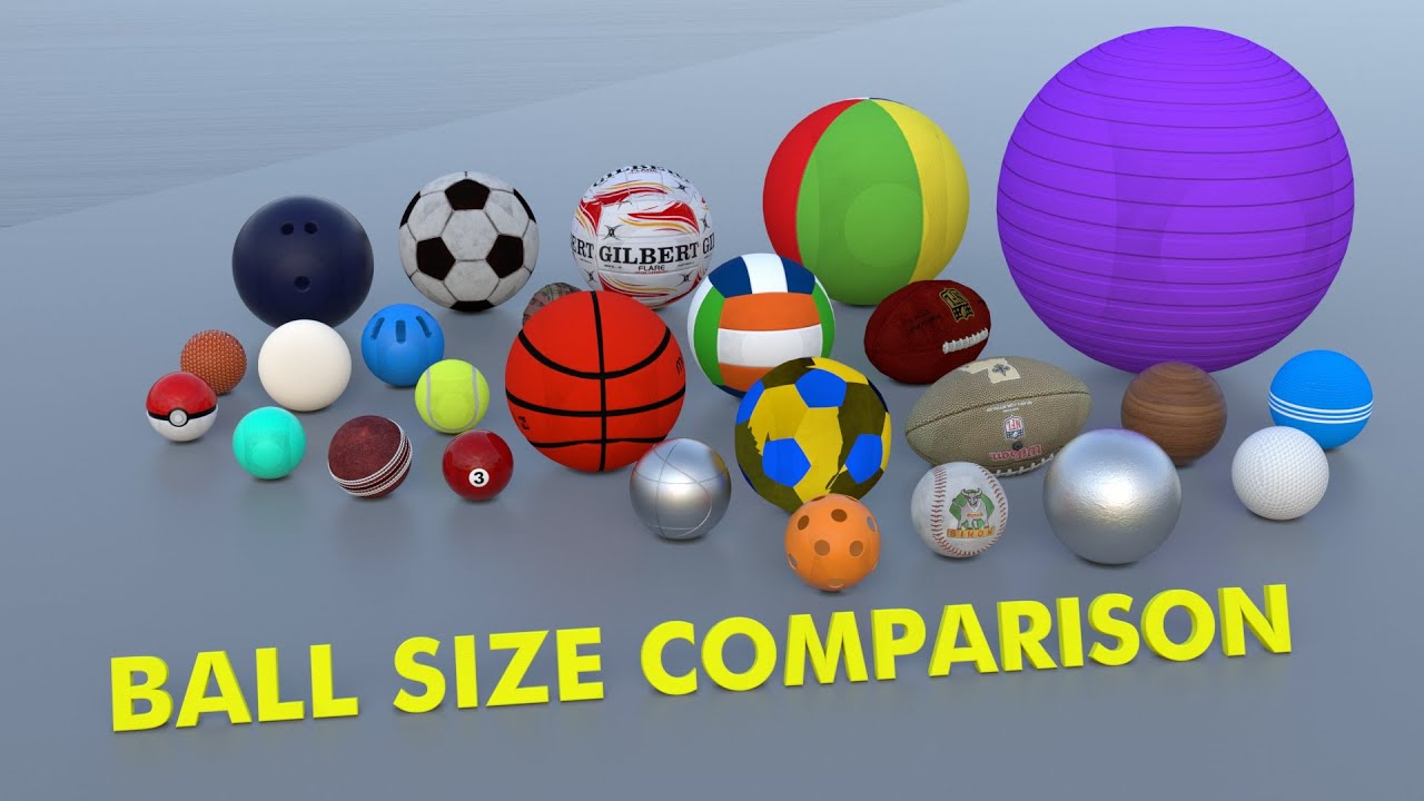 Ball Size Comparison 3D 2022 | Sports Ball - YouTube