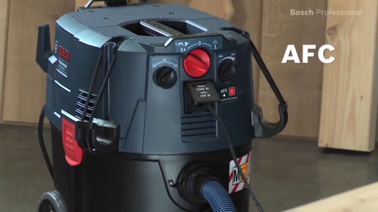 [보쉬] 공업용 청소기 GAS 35 M AFC 건/습식,공구연동,공구연동 어댑터 - YouTube