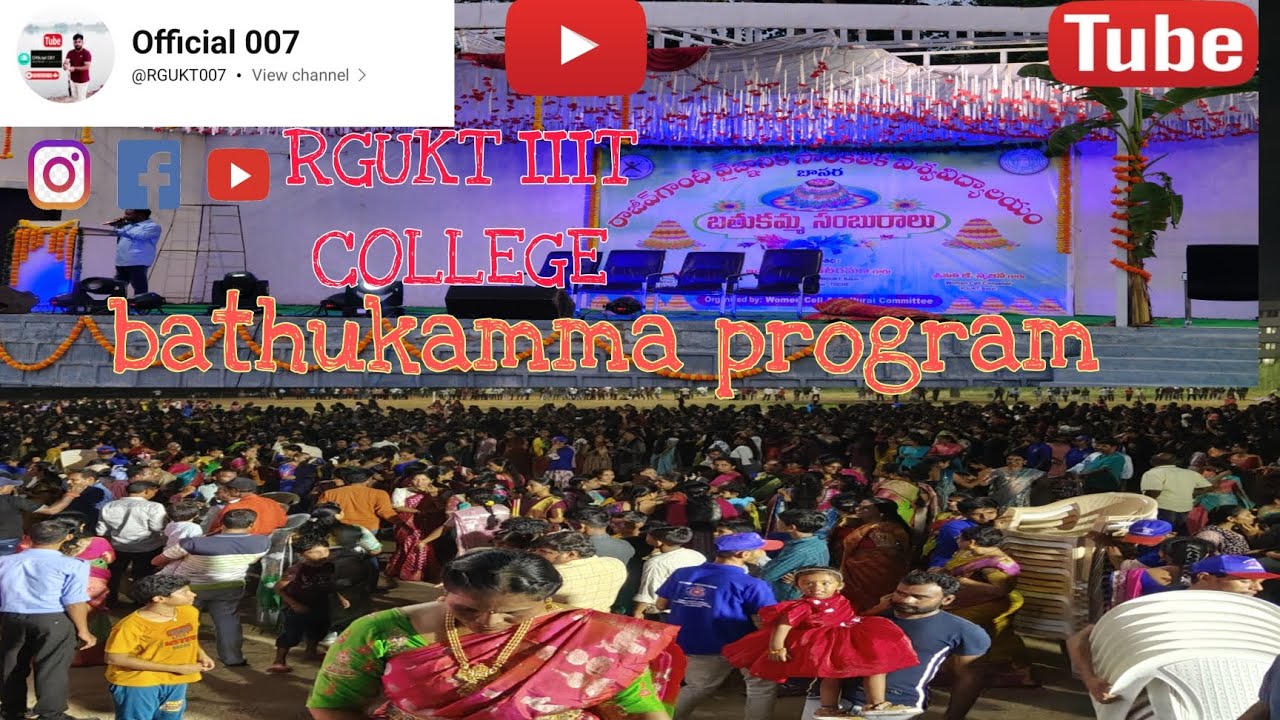 RGUKT IIIT college Basar bathukamma program celebration 2k24 # ...
