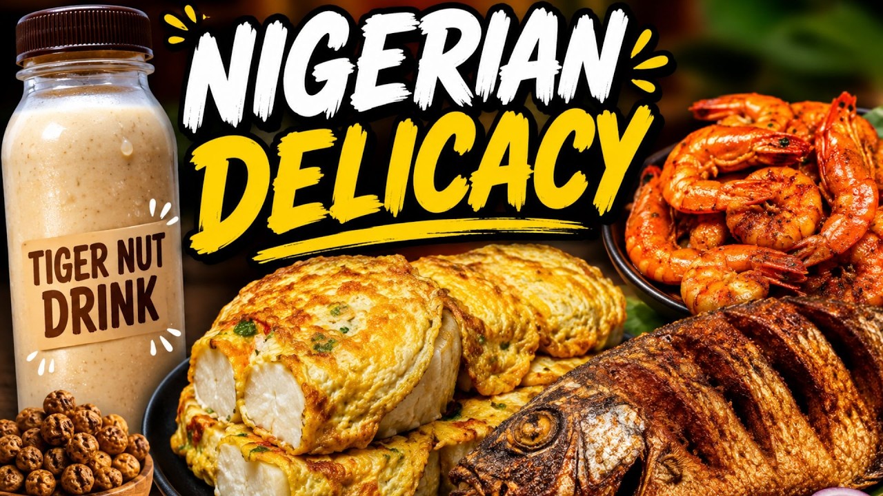 Nigerian Tiger Nut Drink with Yamareitta, Fish, Shrimps & Veggies - YouTube