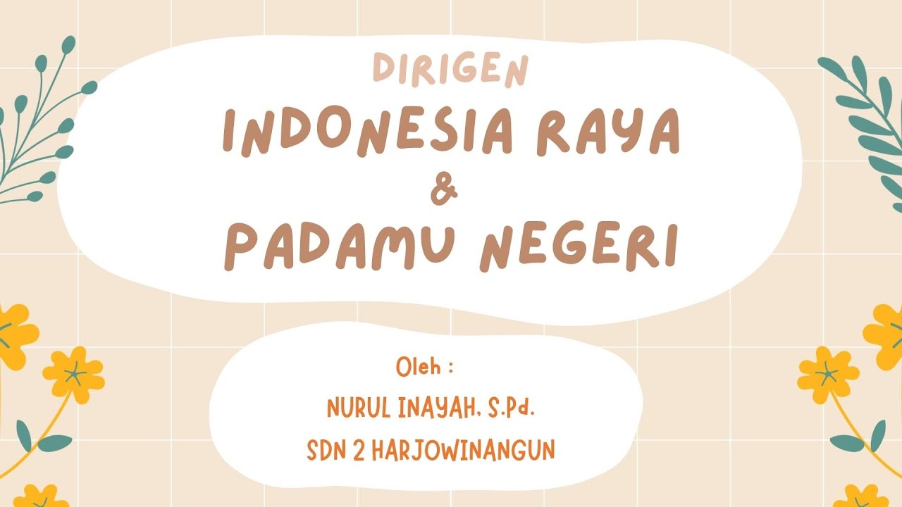 Dirigen Lagu Kebangsaan Indonesia Raya dan Padamu Negeri - YouTube