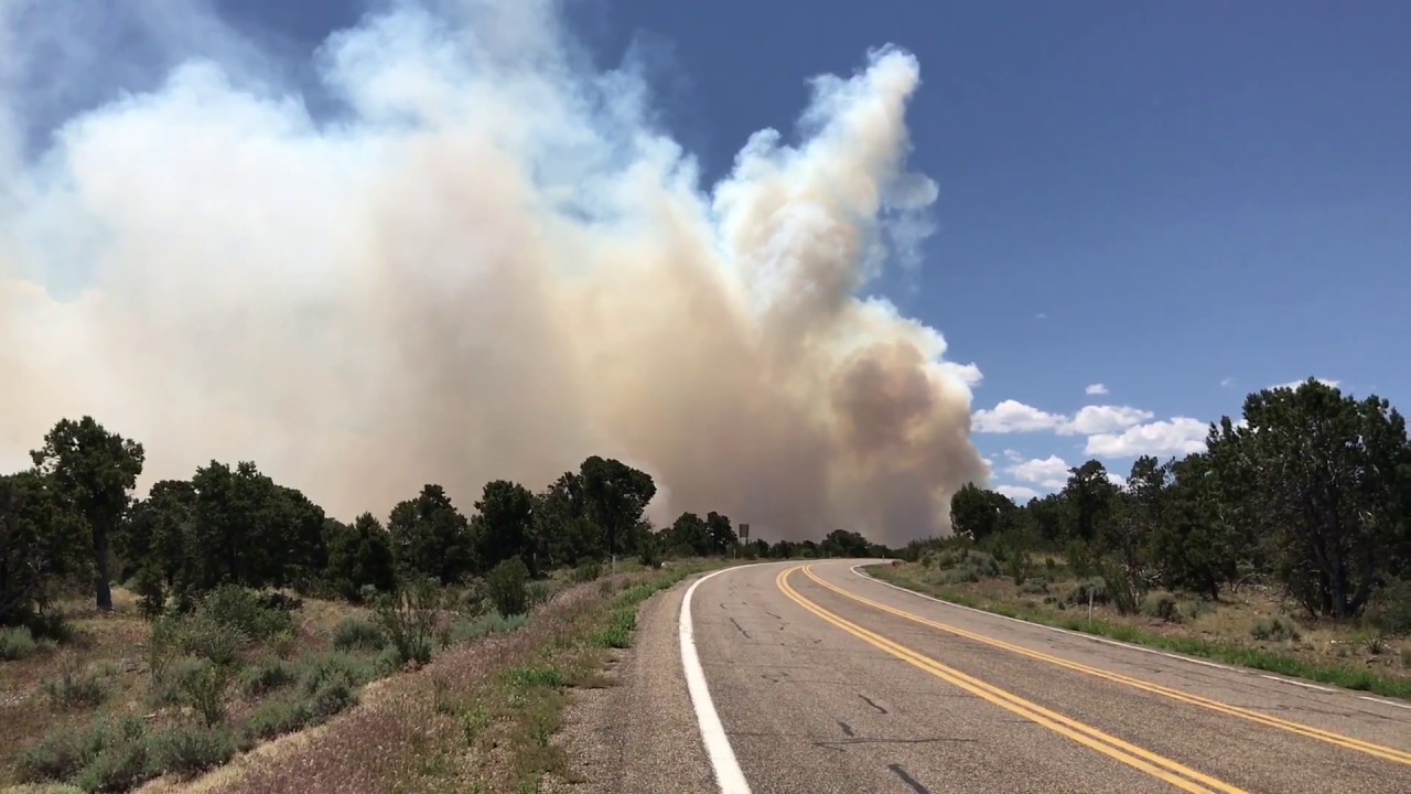 Driving Through A Prescribed Arizona Forest Fire - YouTube