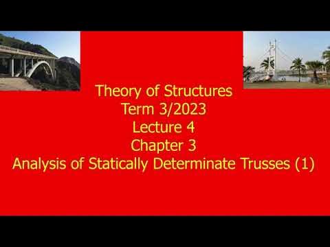 4 Theory of Structures Int Prog Chapter 3 Analysis of Statically Determinate Trusses PART 1 ...