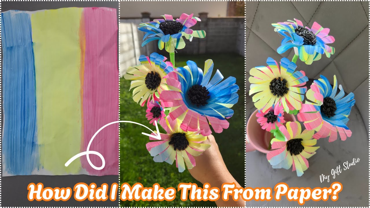 How To Make Beautiful DIY Paper Daisy Flowers - YouTube