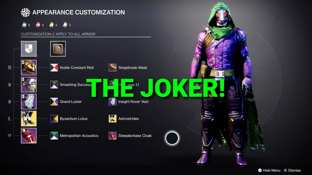 Destiny 2 Fashion - The Joker!...🤡 - YouTube
