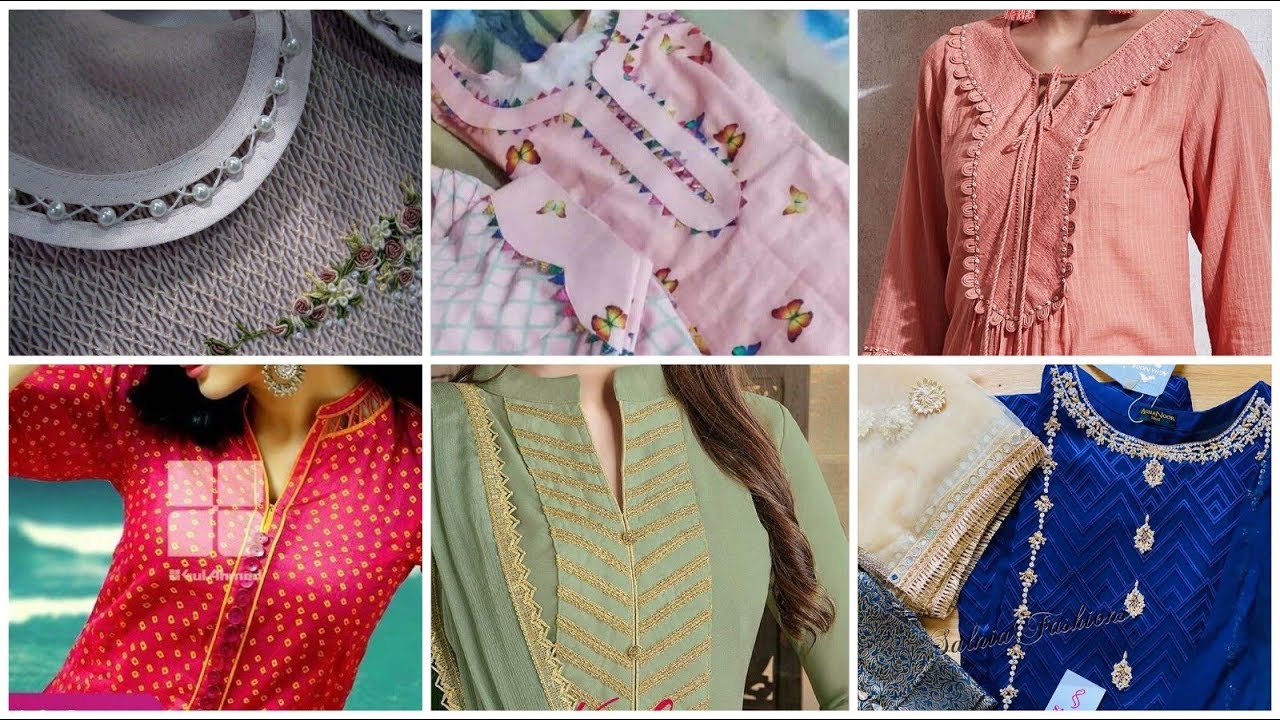 54 usefull designers beautiful neck designes - YouTube