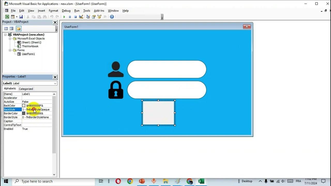 create login form in excel vba - YouTube