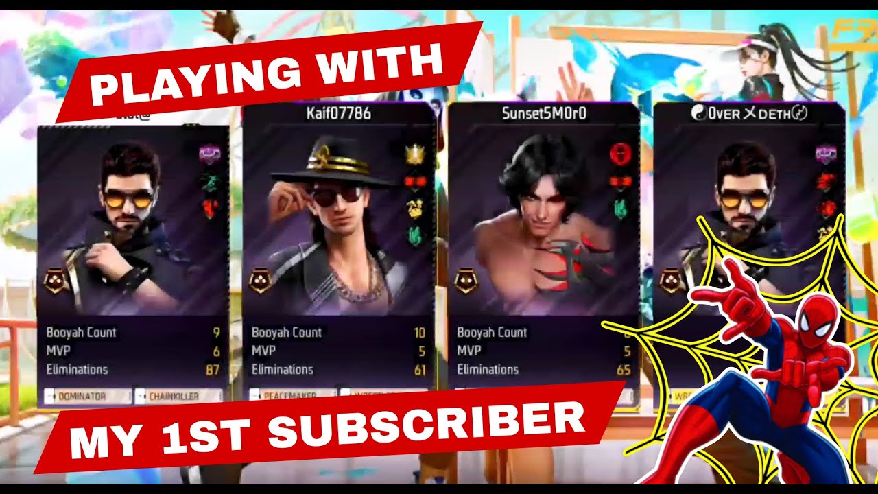 FREE FIRE Playing With My 1st Subscriber | Free Fire Hindi Gameplay ...