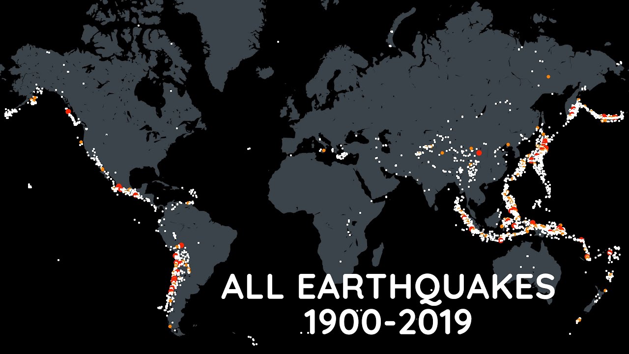 Every Earthquake (1900-2019) - YouTube