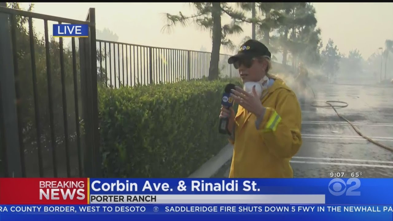 Firefighters Try And Save Homes In Porter Ranch From Exploding ...