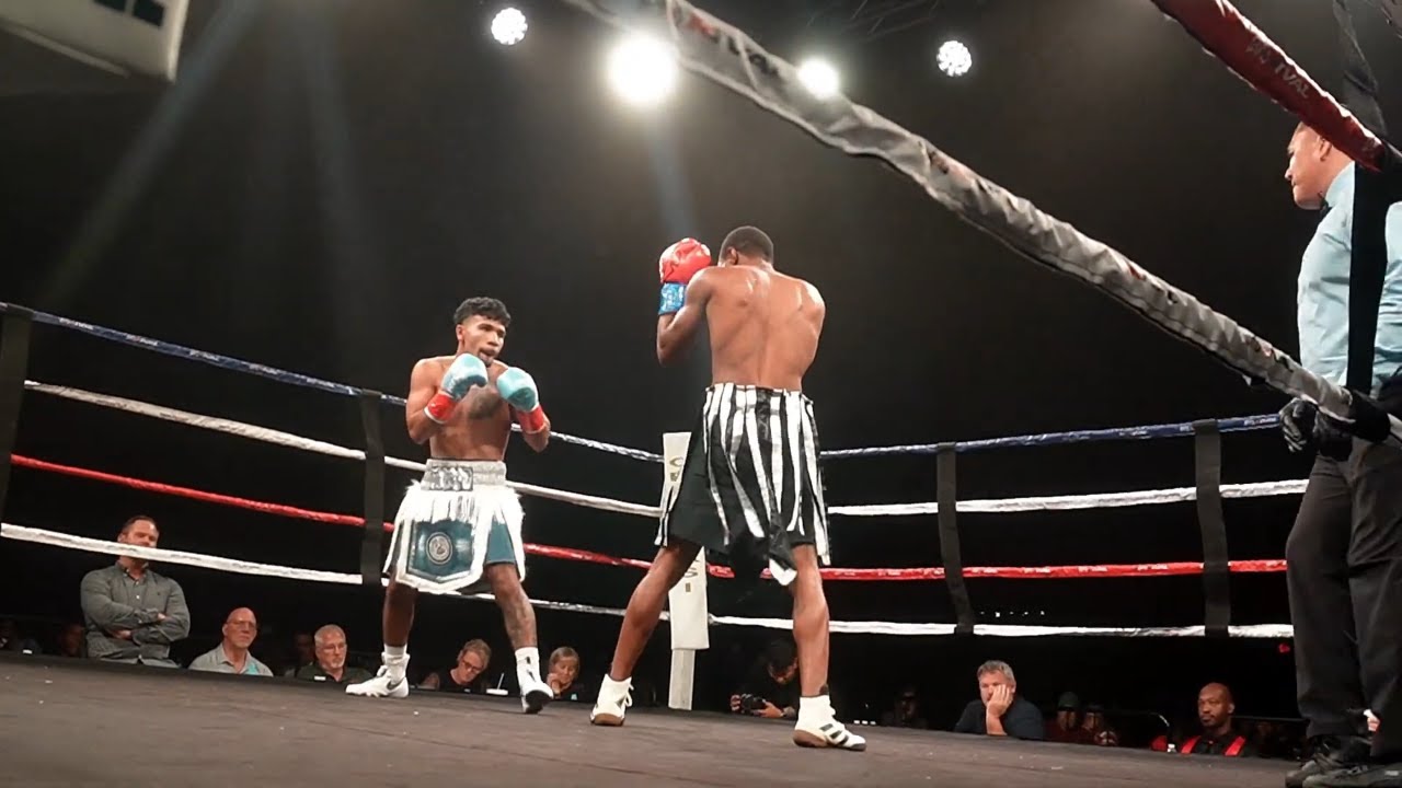 DAZN BOXING PROSPECT EMANUEL MORENO TKO IRA TERRY IN THE THIRD ROUND TO ...