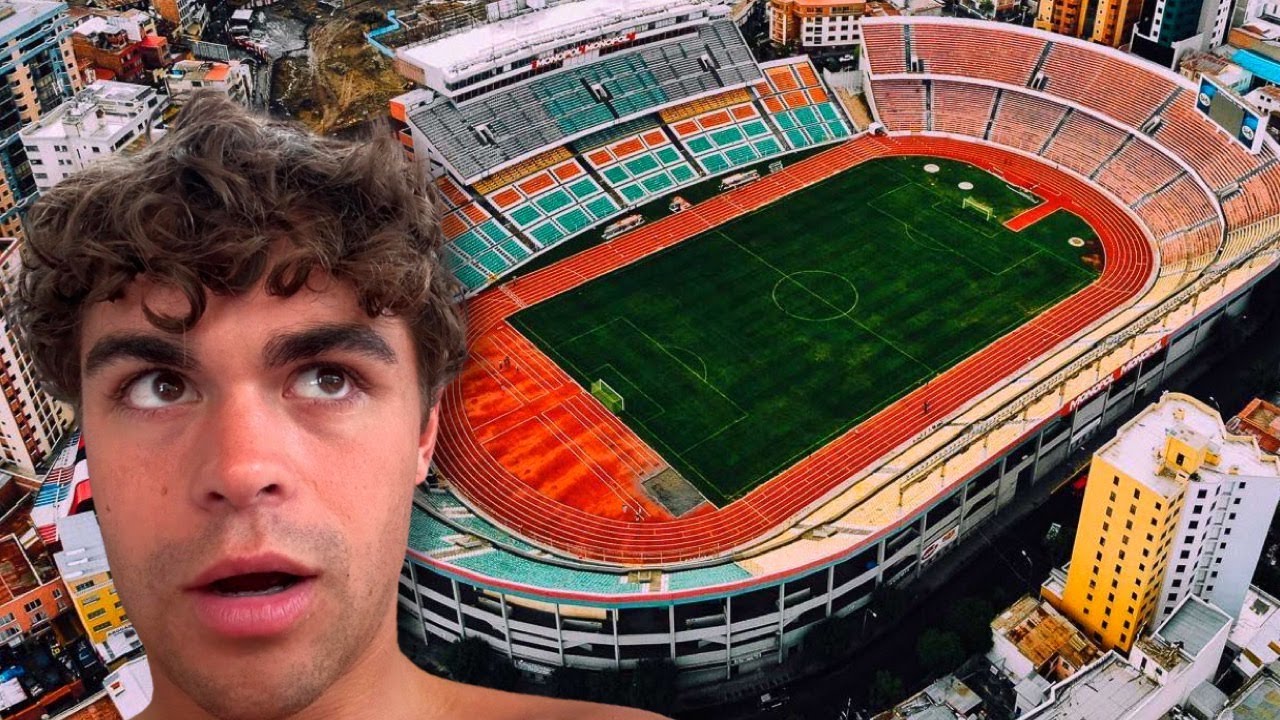 SNEAKING into the WORLDS HIGHEST FOOTBALL STADIUM - YouTube