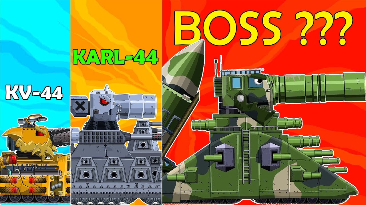 1 Vs 9: ⚔️ KV-44 vs KARL-44 Vs Missile Launch Boss ⚔️ Compilación de ...