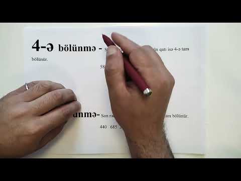 Bölünmə əlamətləri (2,3,4,5,6,7,8,9,10,11,12,15,18,20,25,30,33,36,45)