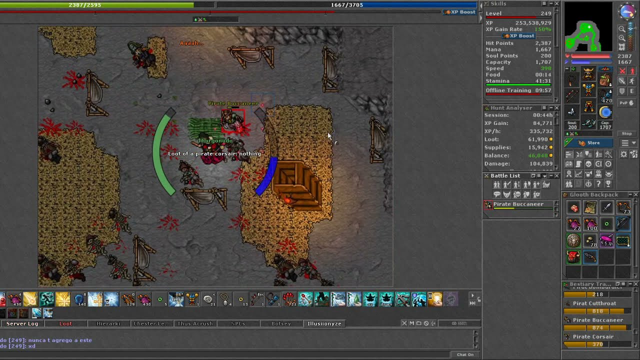 Tibia - Pirate Bestiary Charm - Nargor (Rapid Respawn) - YouTube