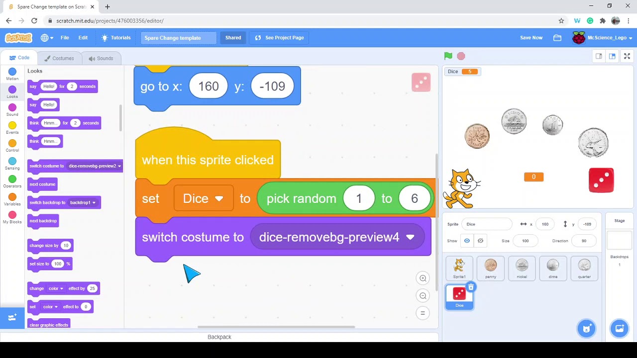 Scratch Spare Change project how-to - YouTube