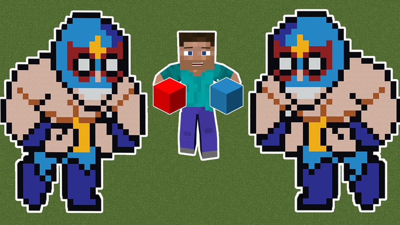 How To Draw El Primo From Brawl Stars in Minecraft | Pixel Art in ...