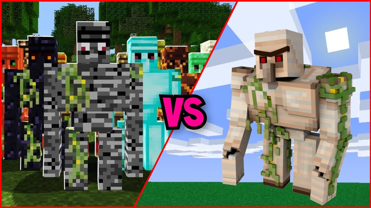 Iron Golem vs every Golems in minecraft - YouTube